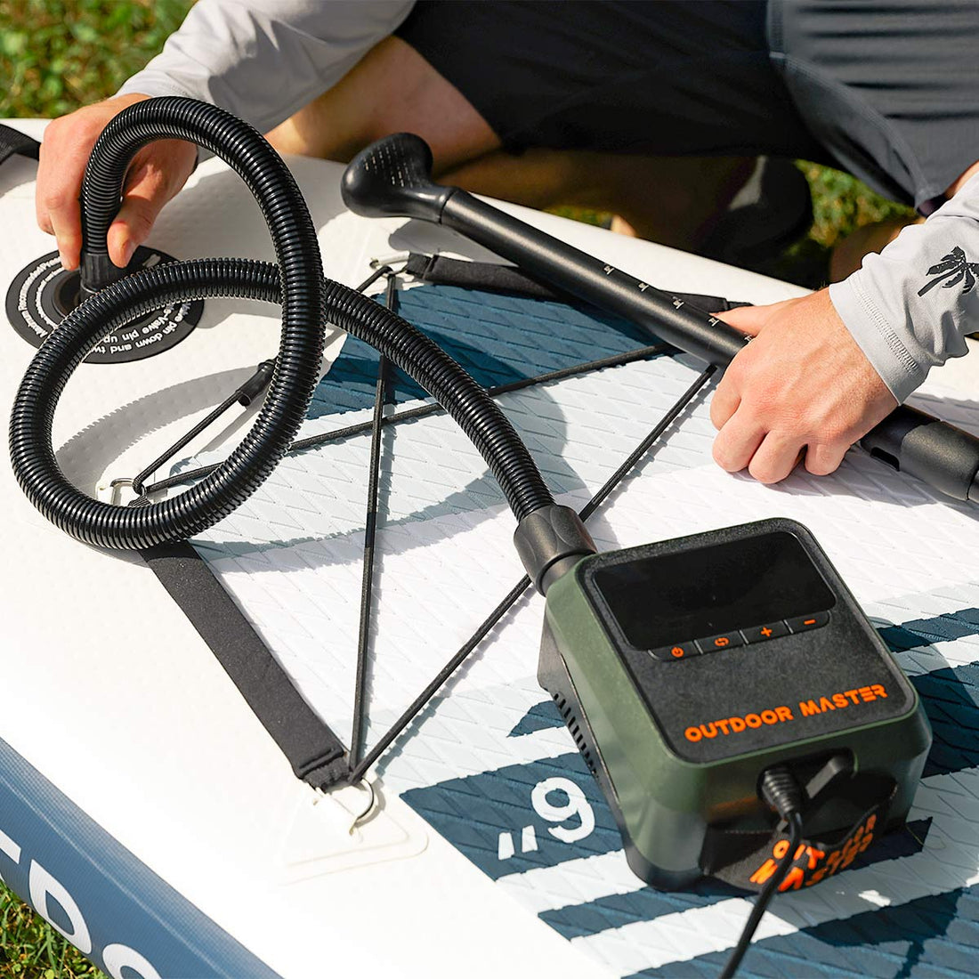 Travel SUP Pump | Auto Shutoff & 12V DC | OutdoorMaster®